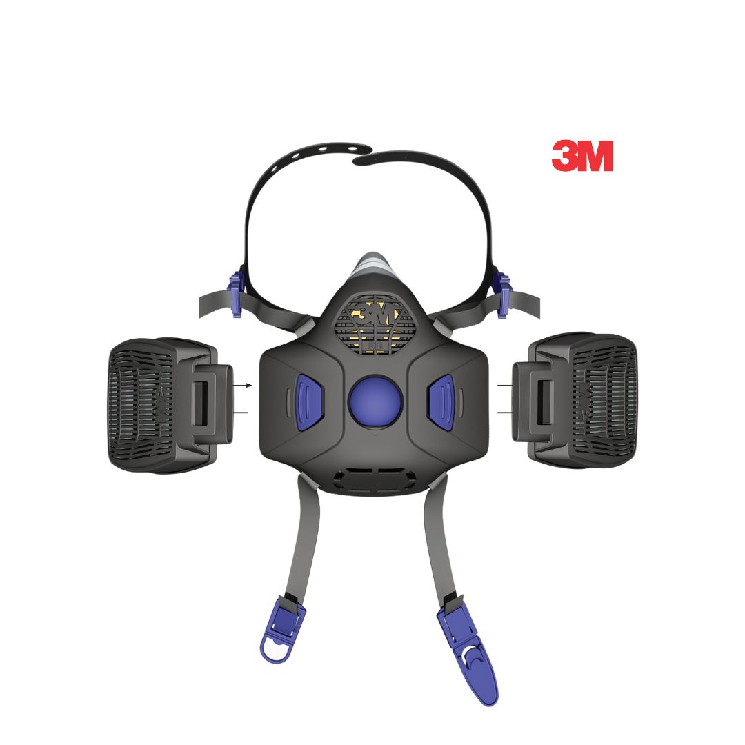 3M™ Secure Click™ Half Facepiece Reusable Respirator HF-800 Series ...